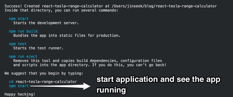 1.2 Project Setup and create-react-app - Building Tesla’s Battery Range ...
