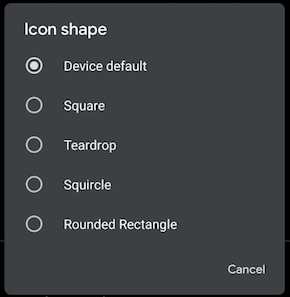 Maskable icons