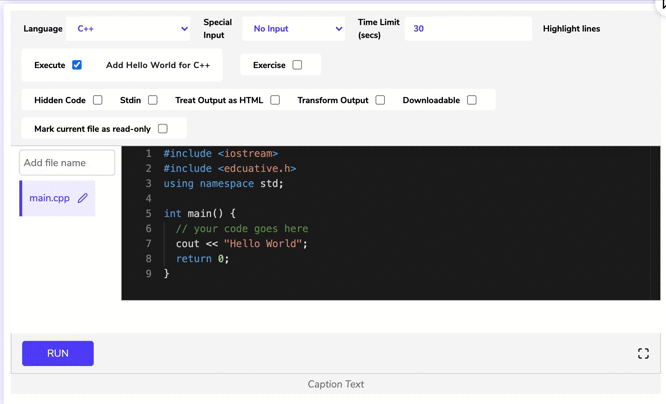Code Widget - Create Courses Using Educative's Publishing Platform