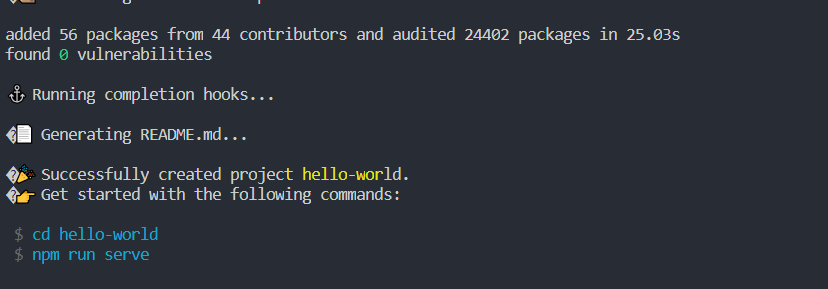 Creating a new Vue project Creating a new Vue project