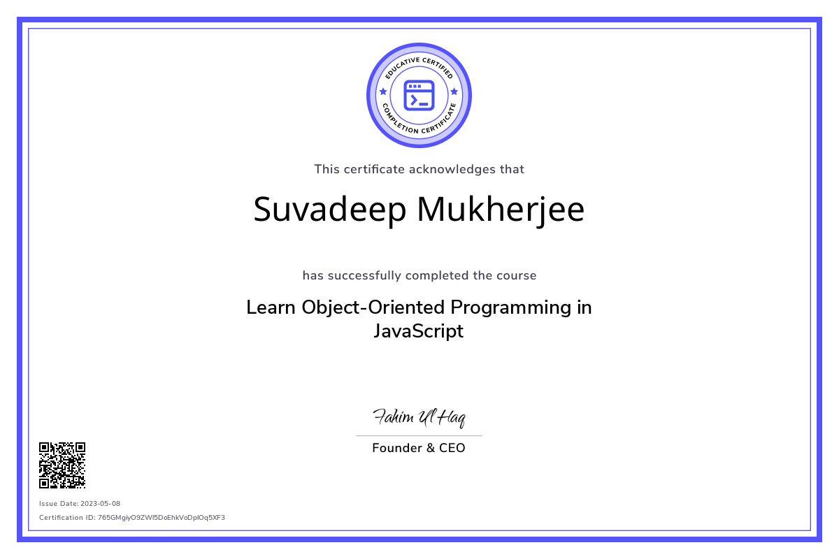 Course Certification