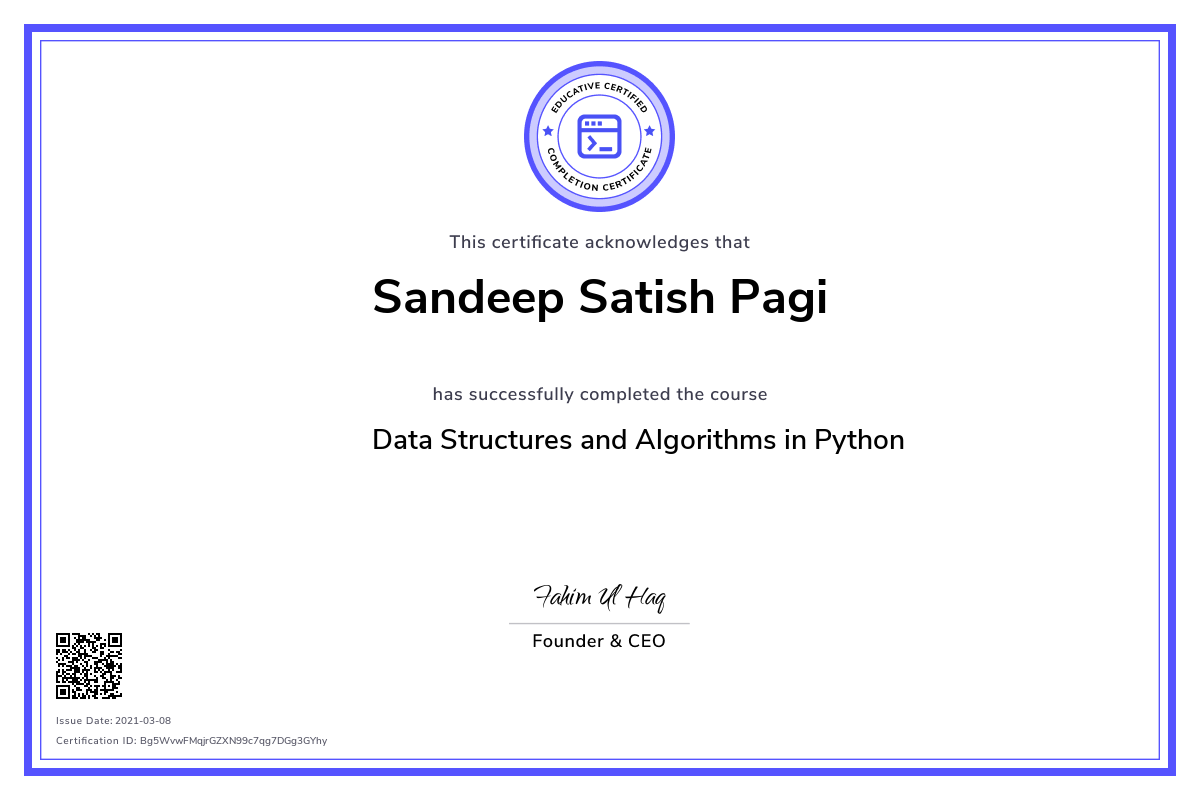 Personalized Path Certification