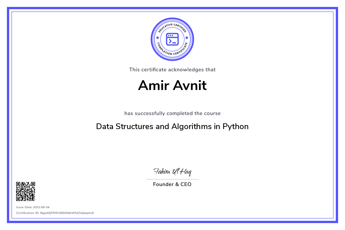 Personalized Path Certification