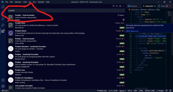 How to set up Prettier and automatic formatting on VS Code