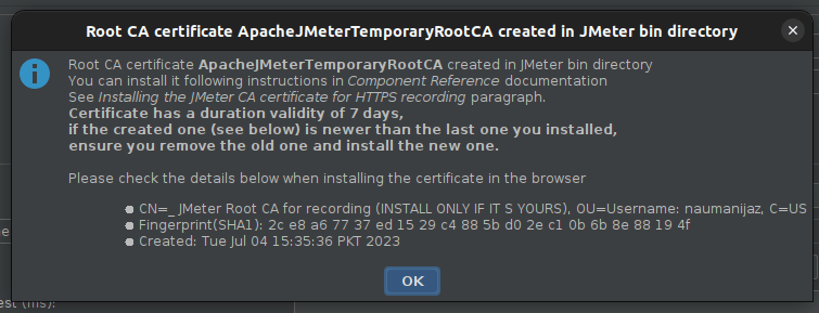 Jmeter test script recorder