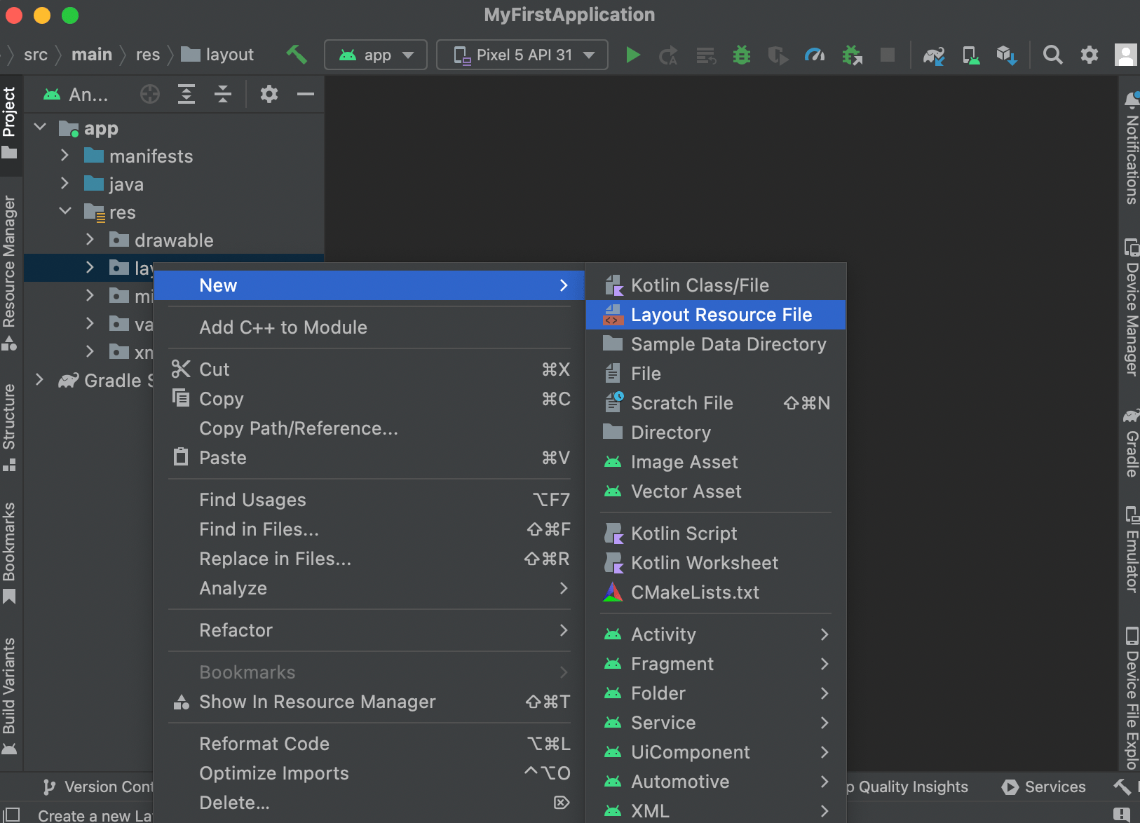 How to make a basic Android app in Kotlin