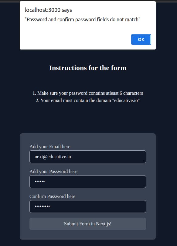 How to implement form submission with Next.js