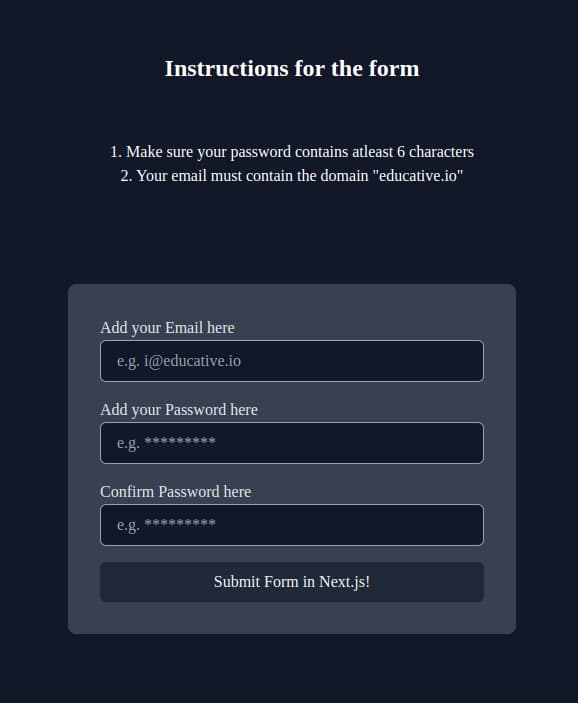 How to implement form submission with Next.js