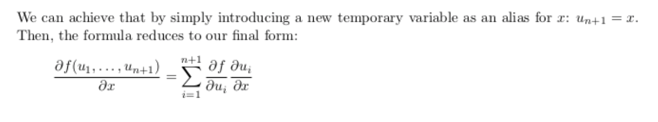 Chain Rule in Matrix Calculus for Deep Learning