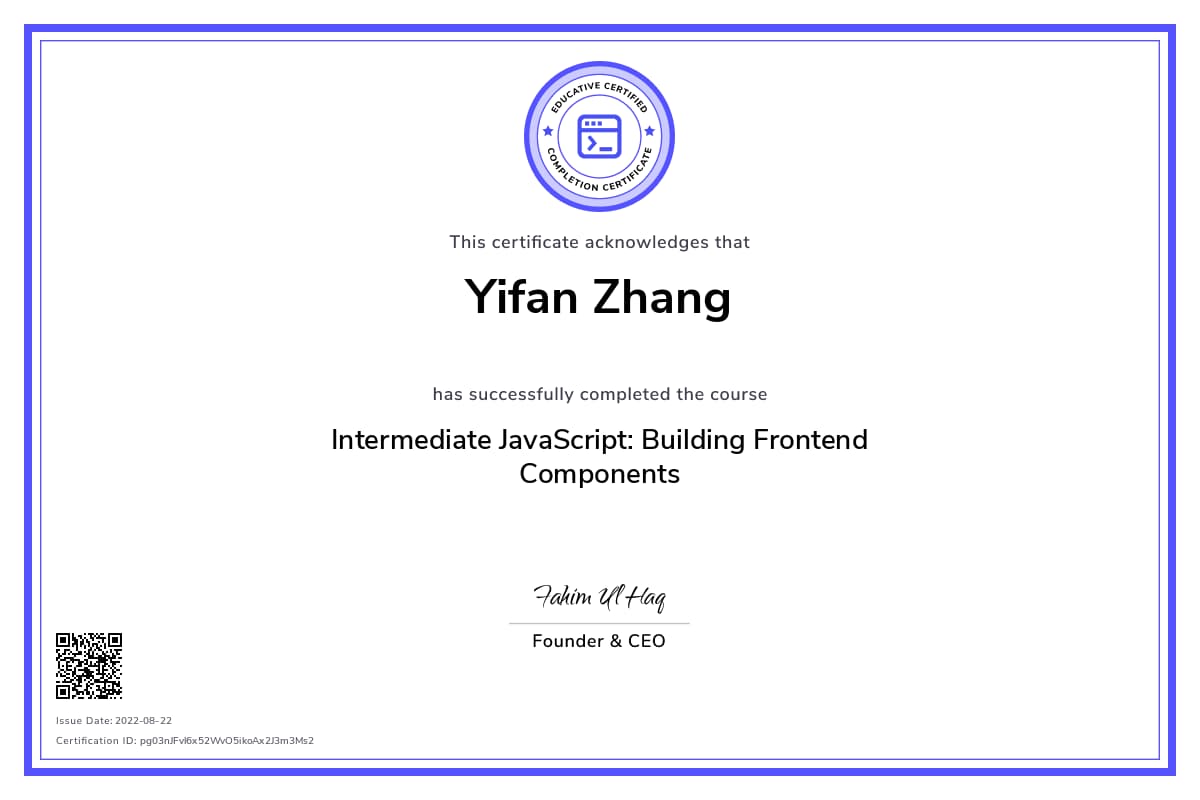 Personalized Path Certification